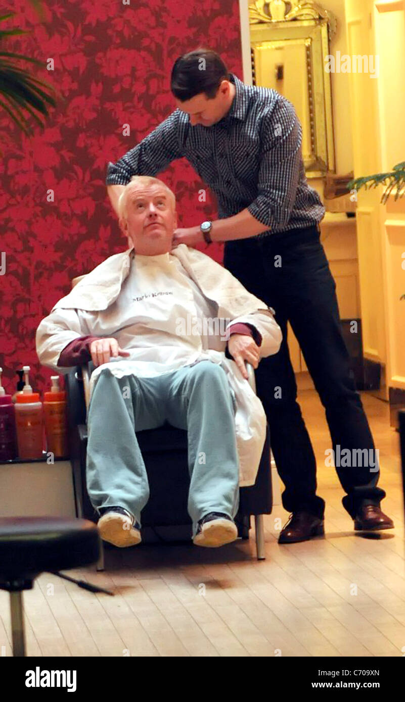 Chris Evans The ginger DJ and broadcaster gets a cut and style at a ...