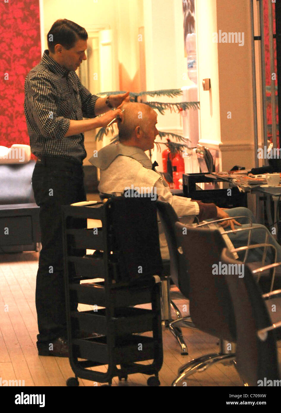 Chris Evans The ginger DJ and broadcaster gets a cut and style at a ...