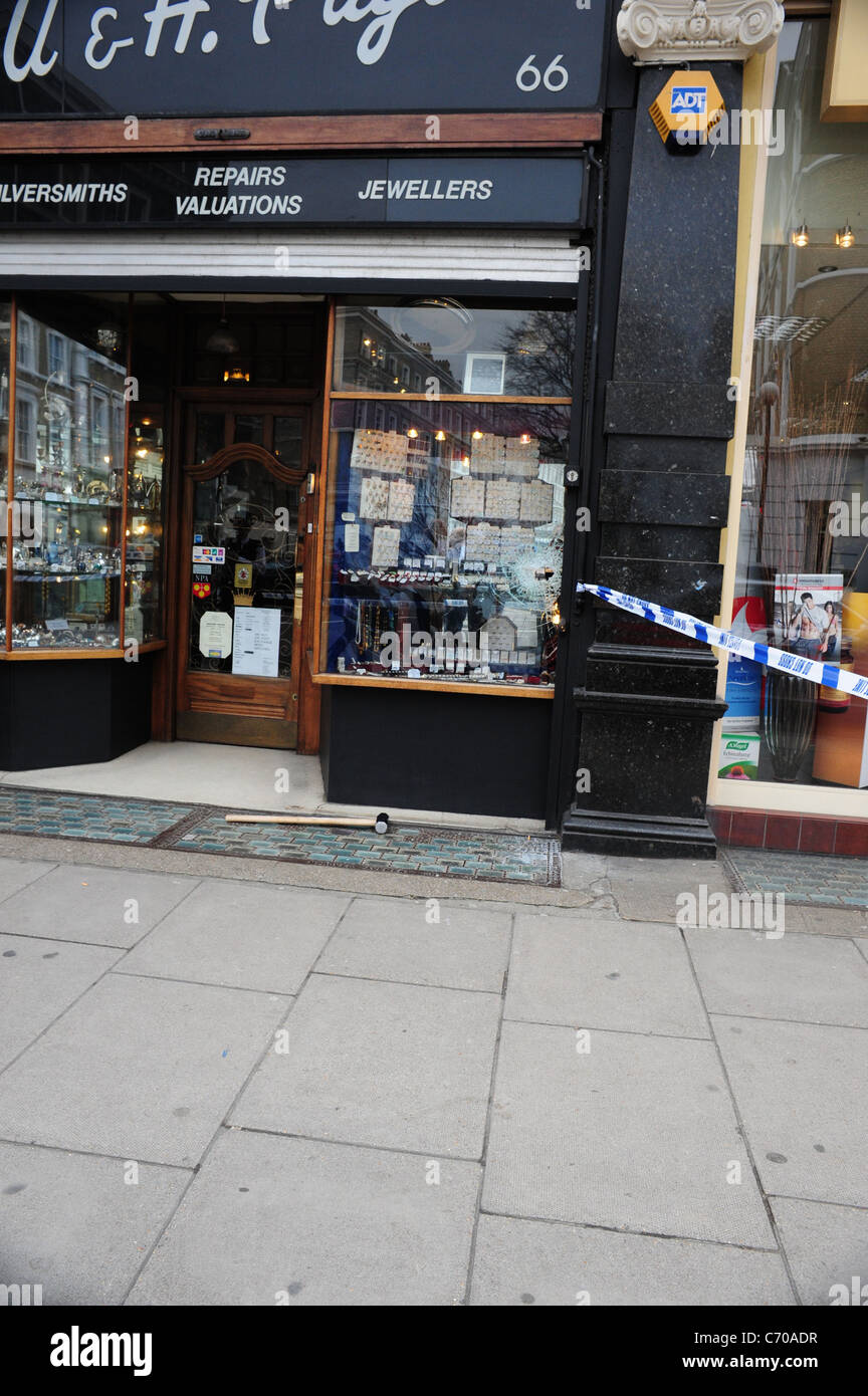A jewellers was the scene of an attempted 'smash and grab' robbery ...