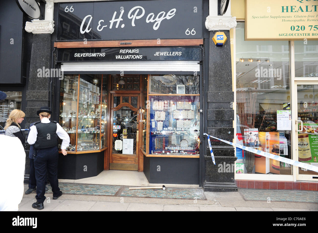 A jewellers was the scene of an attempted 'smash and grab' robbery ...