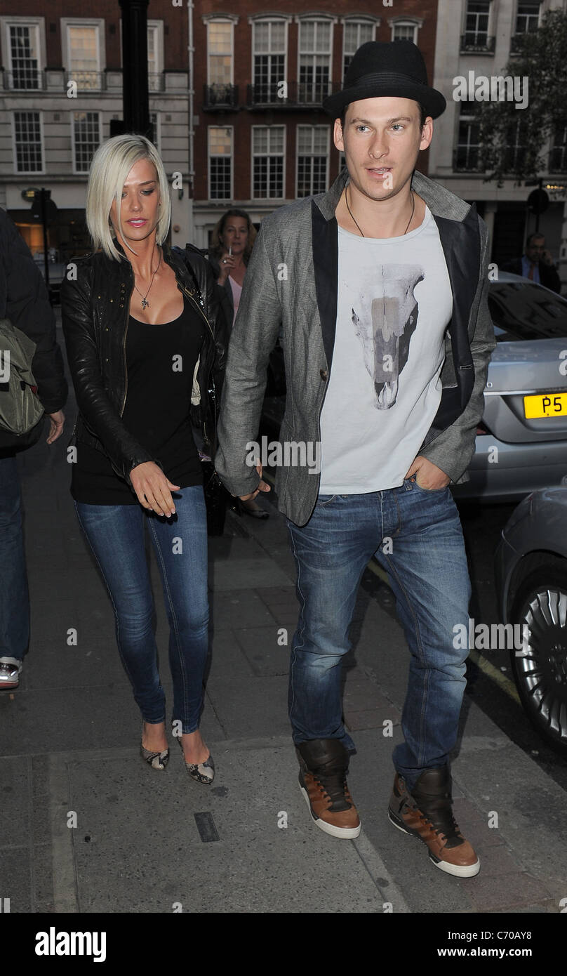 Lee Ryan and his girlfriend Samantha Miller leaving their Hotel. London ...