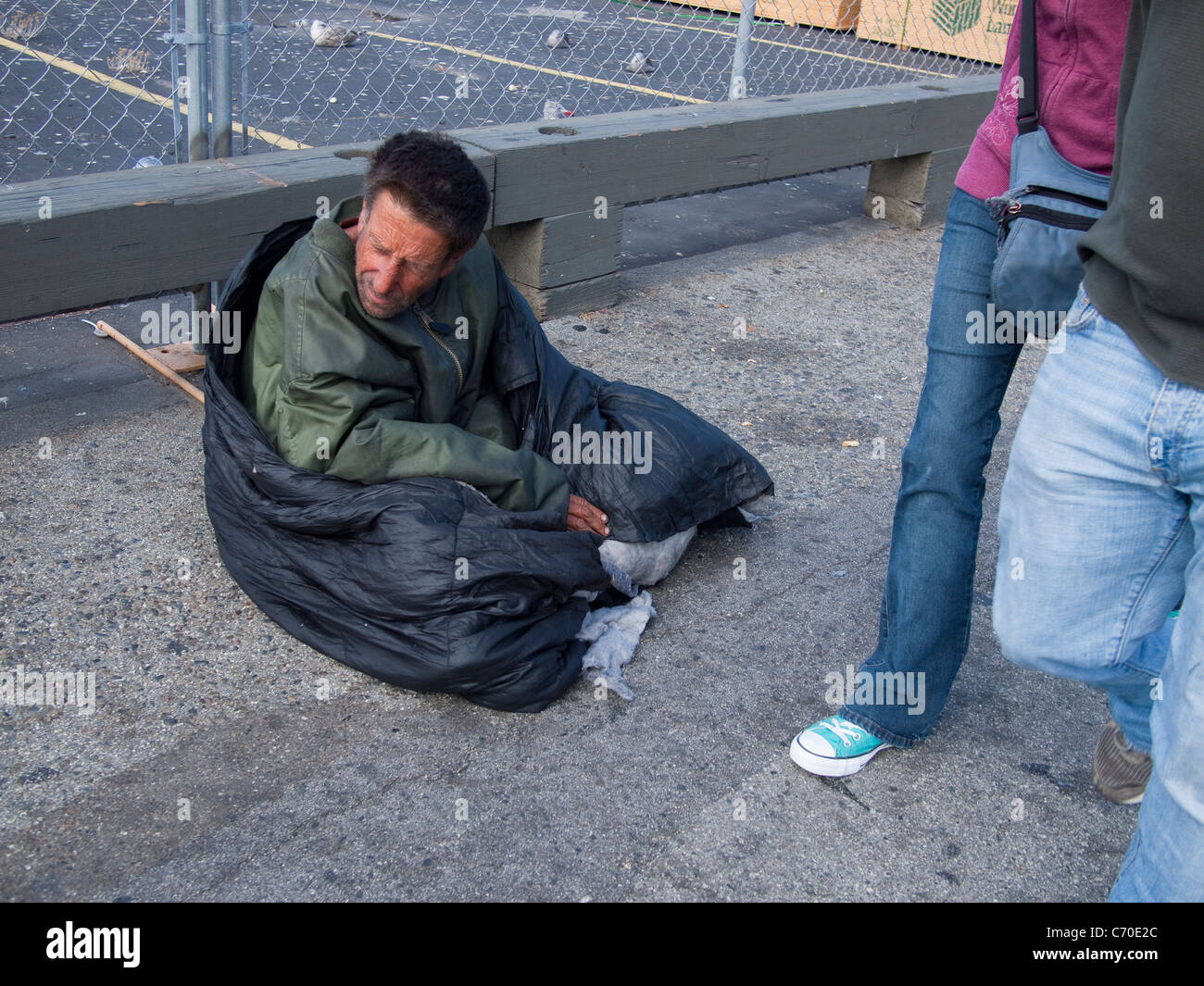 Homeless Man, San Francisco, California Stock Photo - Alamy