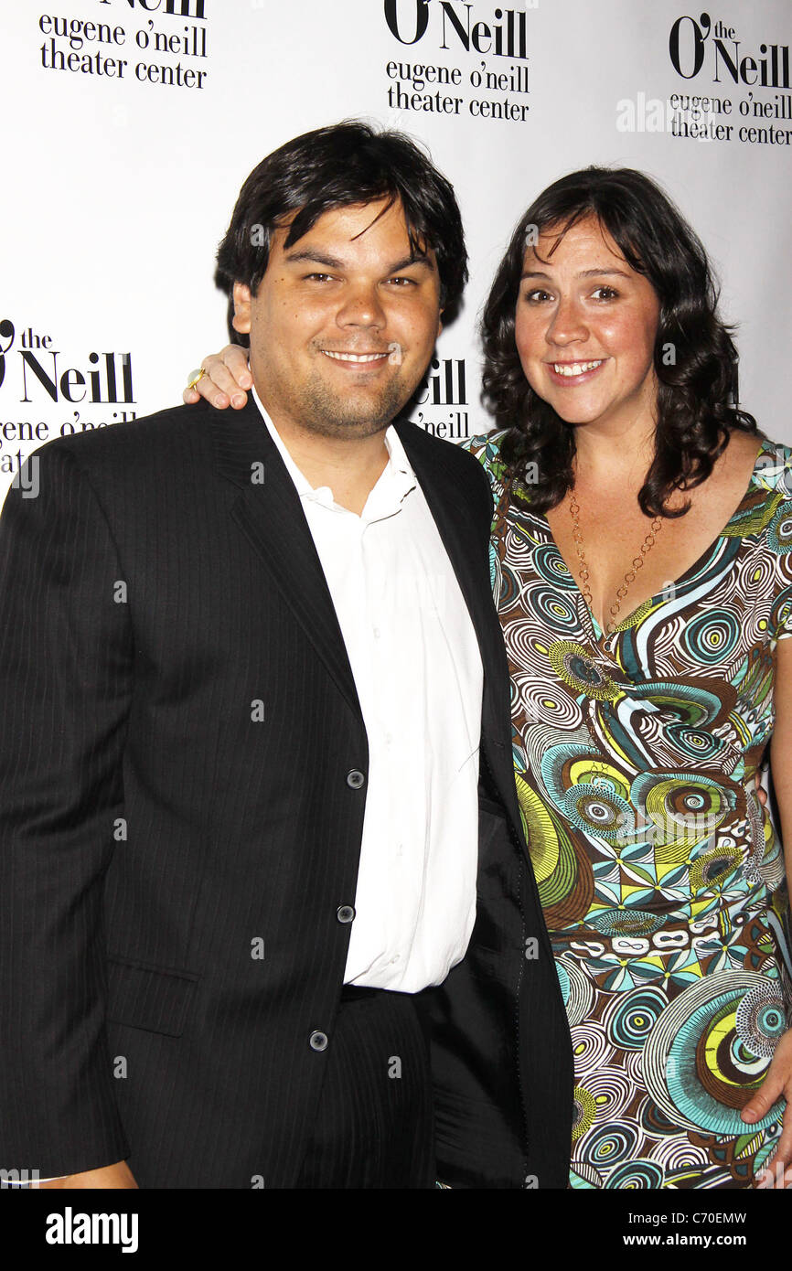 Bobby Lopez and his wife Kristen Anderson Lopez attending the 2010 ...