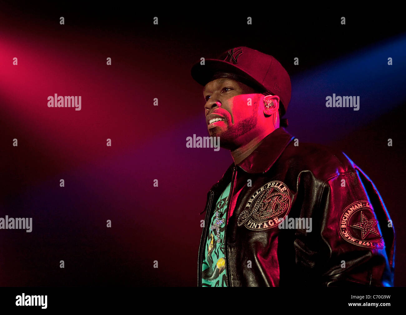 Rapper, 50 Cent aka Curtis Jackson performing live at the Manchester ...