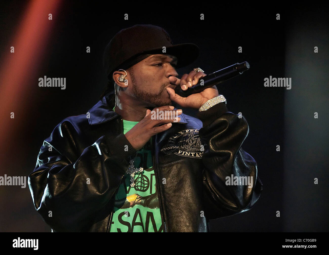 Rapper, 50 Cent aka Curtis Jackson performing live at the Manchester ...