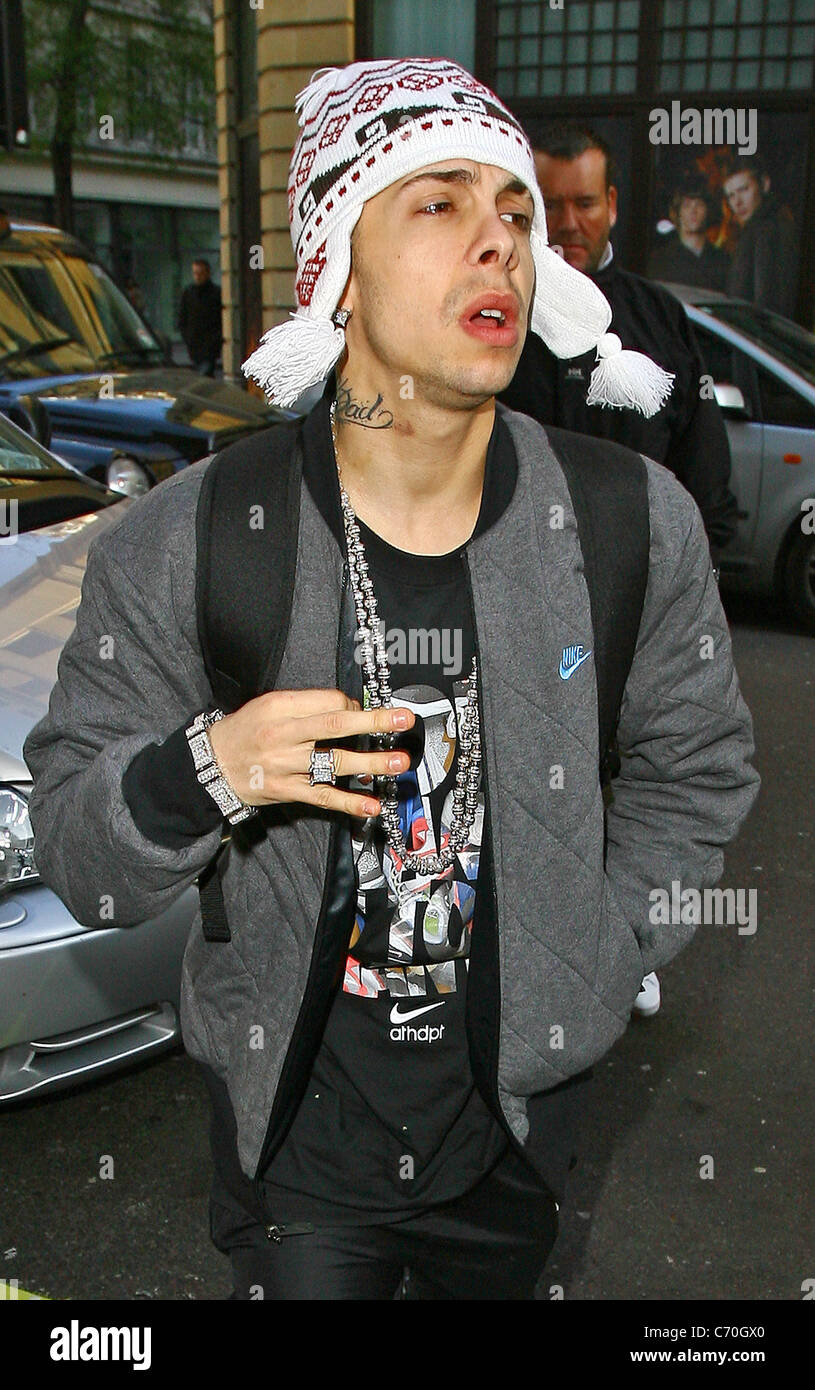 Dino Contostavlos aka Dappy of N-Dubz outside the BBC Radio 1 studios ...