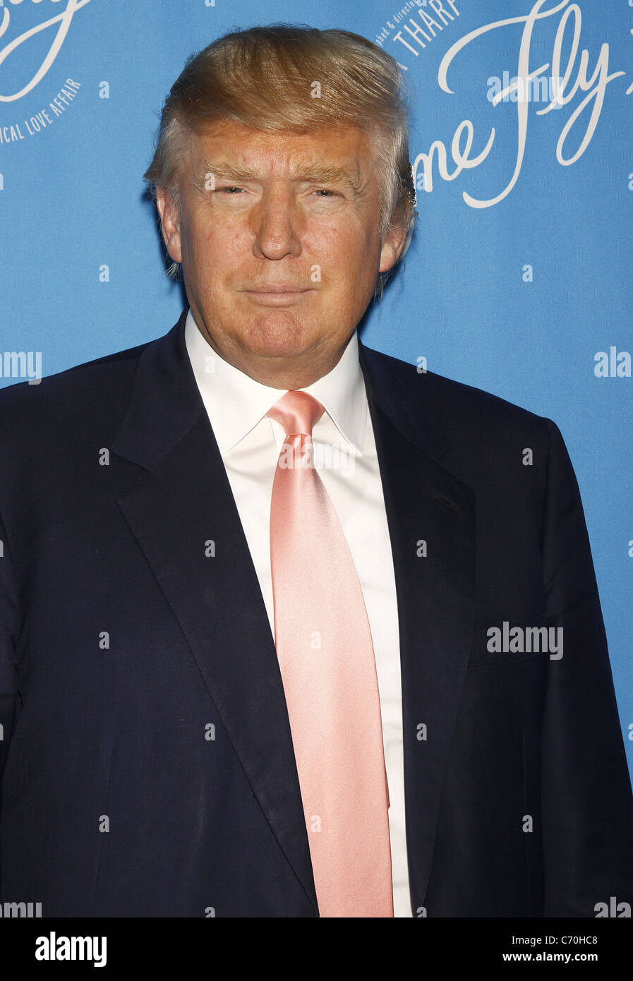 Donald Trump attending the opening night of the Broadway musical 'Come ...