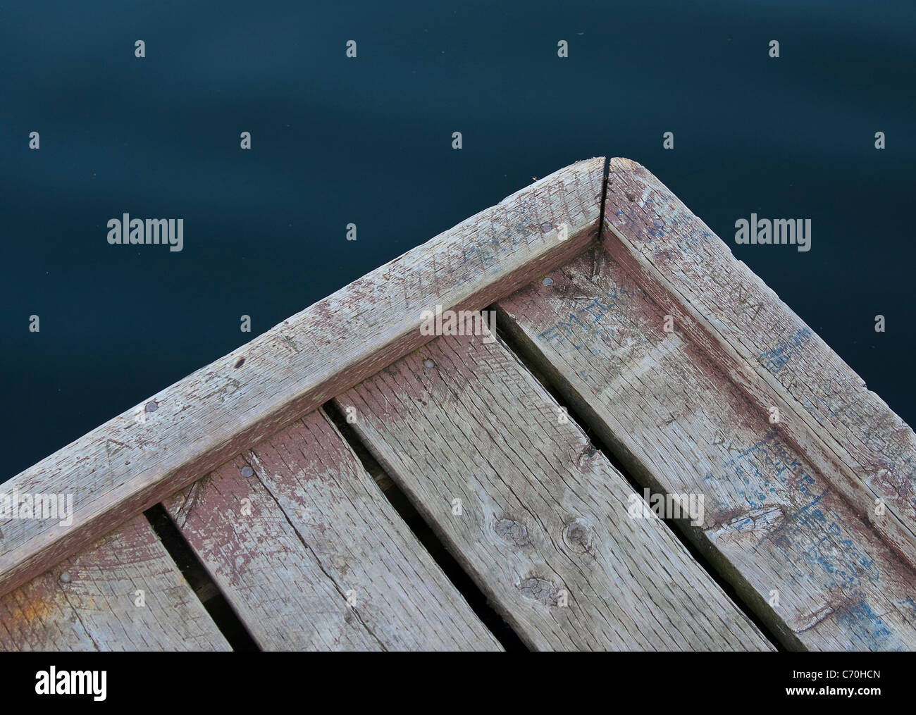 Corner of boat dock Stock Photo - Alamy