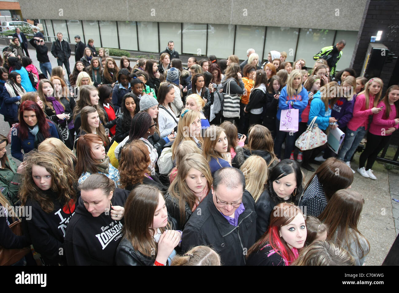 Justin bieber fans waiting hi-res stock photography and images - Alamy