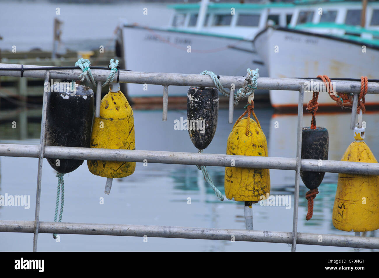 Scallop fishing boats docked at Digby, Nova Scotia, Canada Stock Photo ...