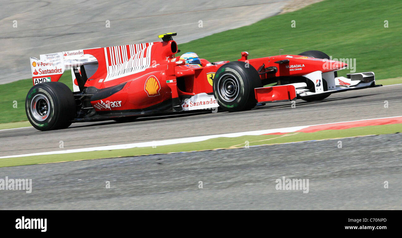 Ferrari Driver Fernando Alonso Formula 1 Season 2010 at the Bahrain ...