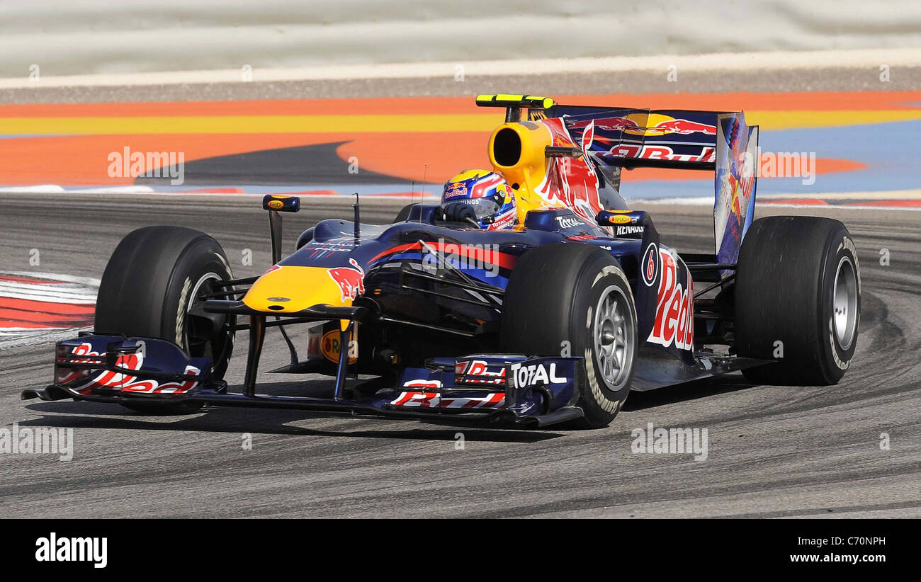 Red Bull Driver Mark Webber Formula 1 Season 2010 at the Bahrain Grand Prix Bahrain - 14.03.10 ...