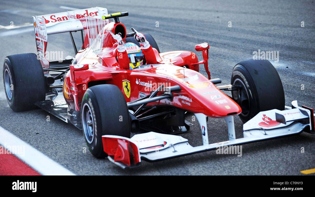 Ferrari Driver Fernando Alonso Formula 1 Season 2010 at the Bahrain ...
