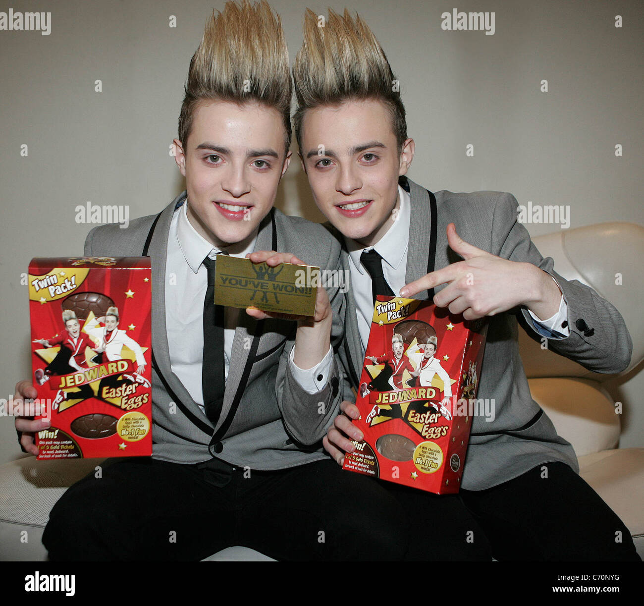 John Grimes and Edward Grimes aka Jedward launched their Golden Ticket ...