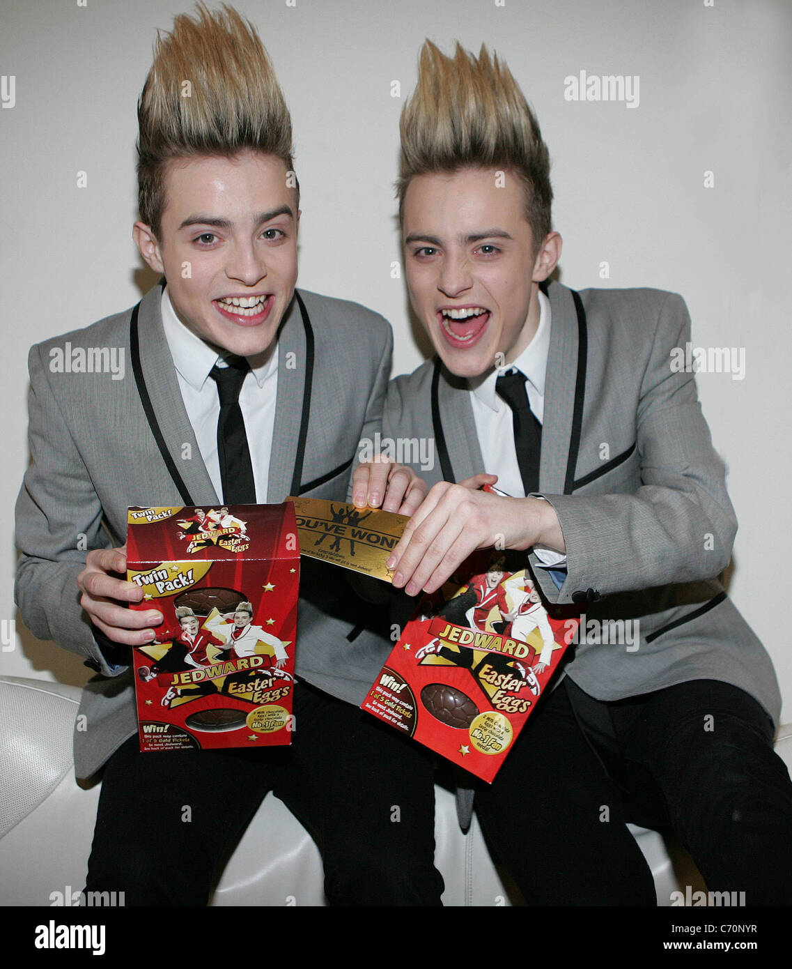 John Grimes and Edward Grimes aka Jedward launched their Golden Ticket ...