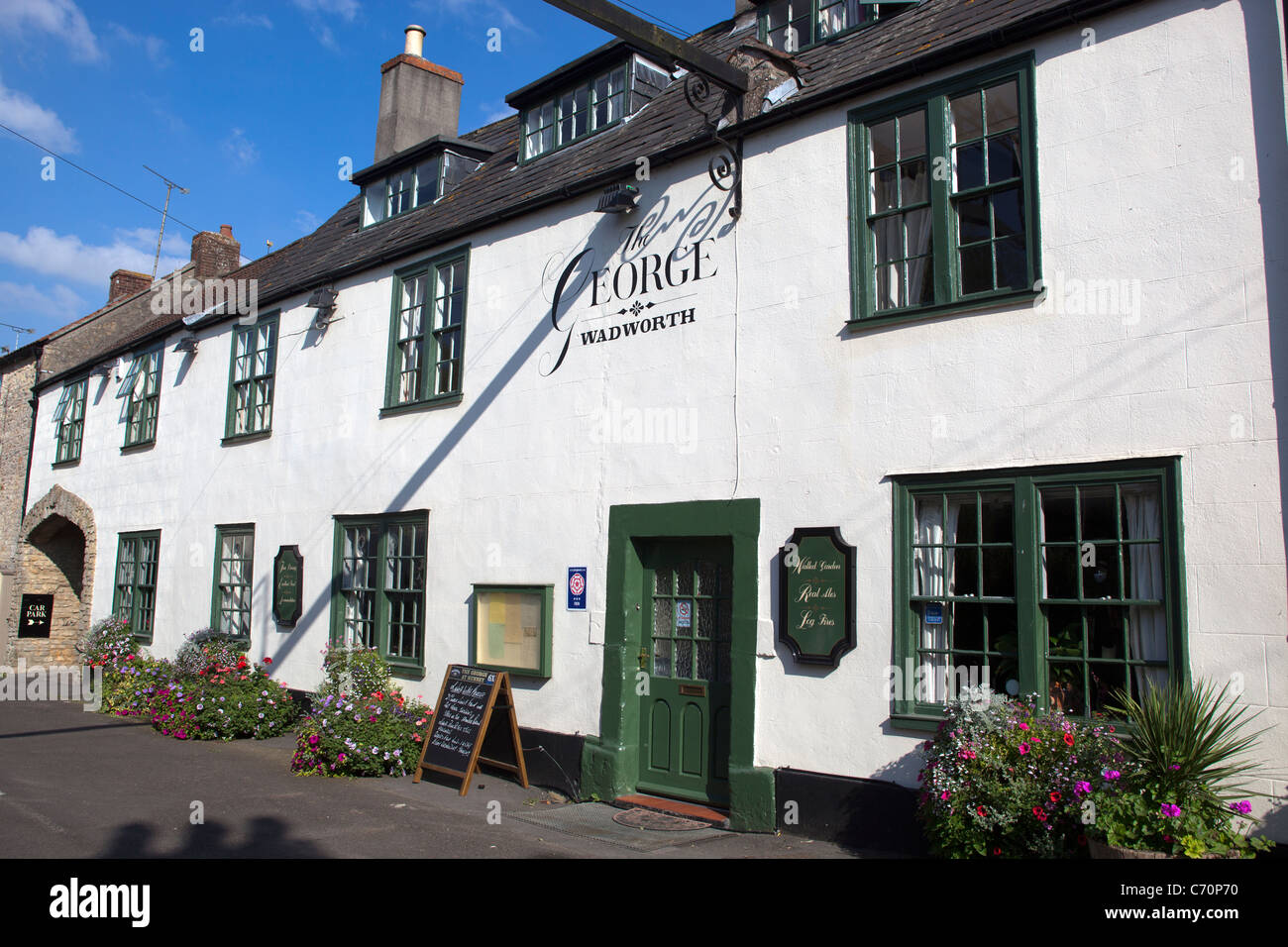 The George Public House Nunney Stock Photo - Alamy
