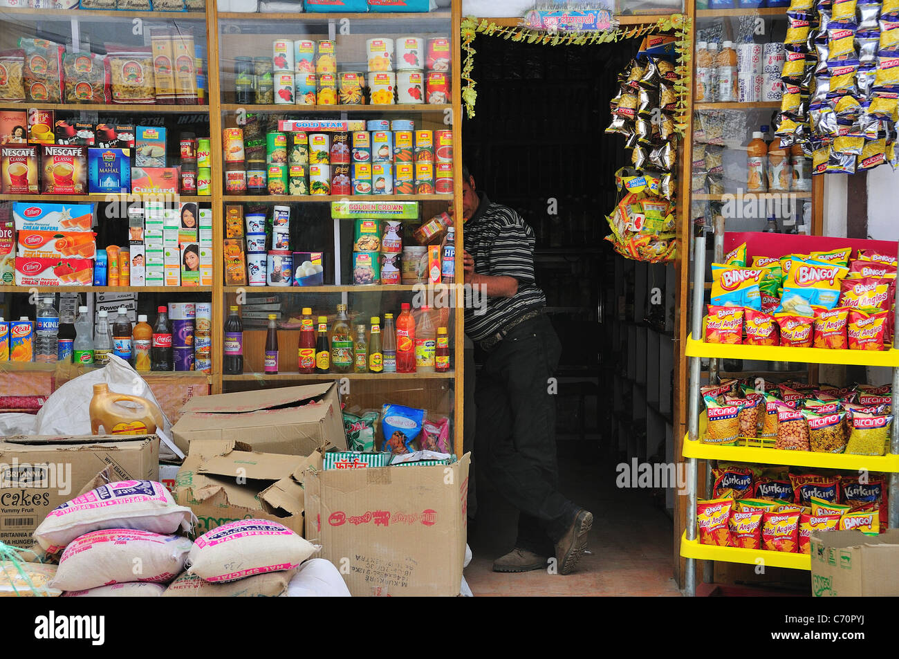 General shop in Leh Stock Photo - Alamy