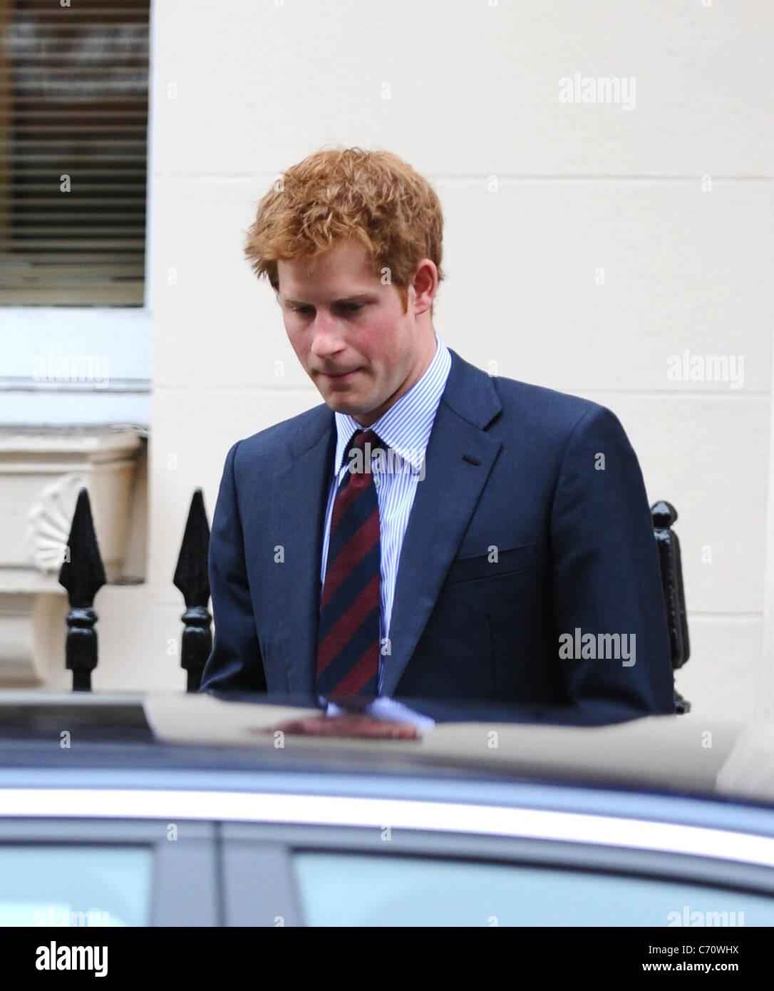Prince Harry departing The Rifles Club after the Walking With The ...