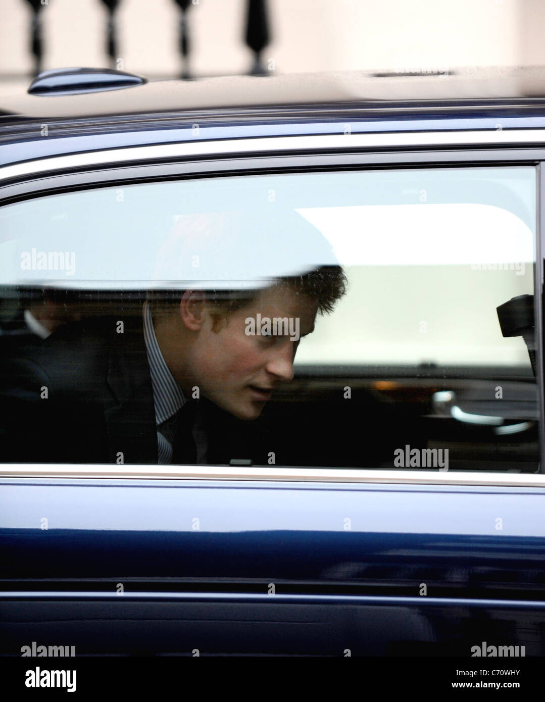Prince Harry departing The Rifles Club after the Walking With The ...