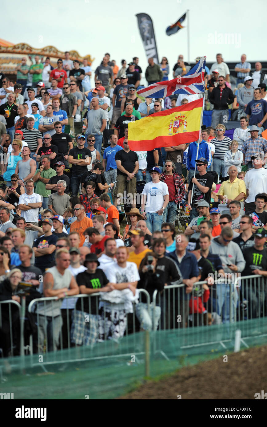 Spectators at a Motocross Race Stock Photo - Alamy