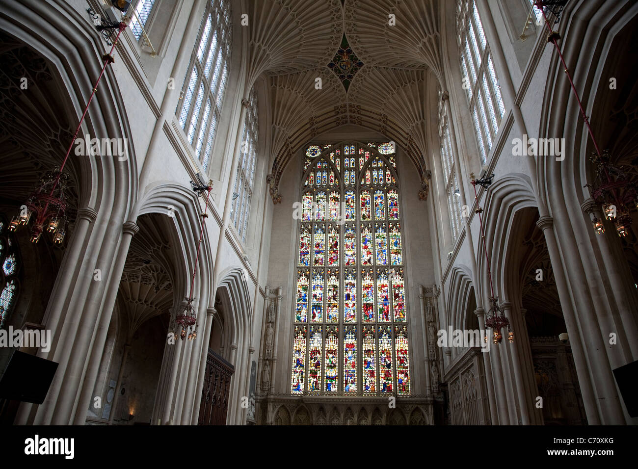 Stained glass window bath abbey hi-res stock photography and images - Alamy