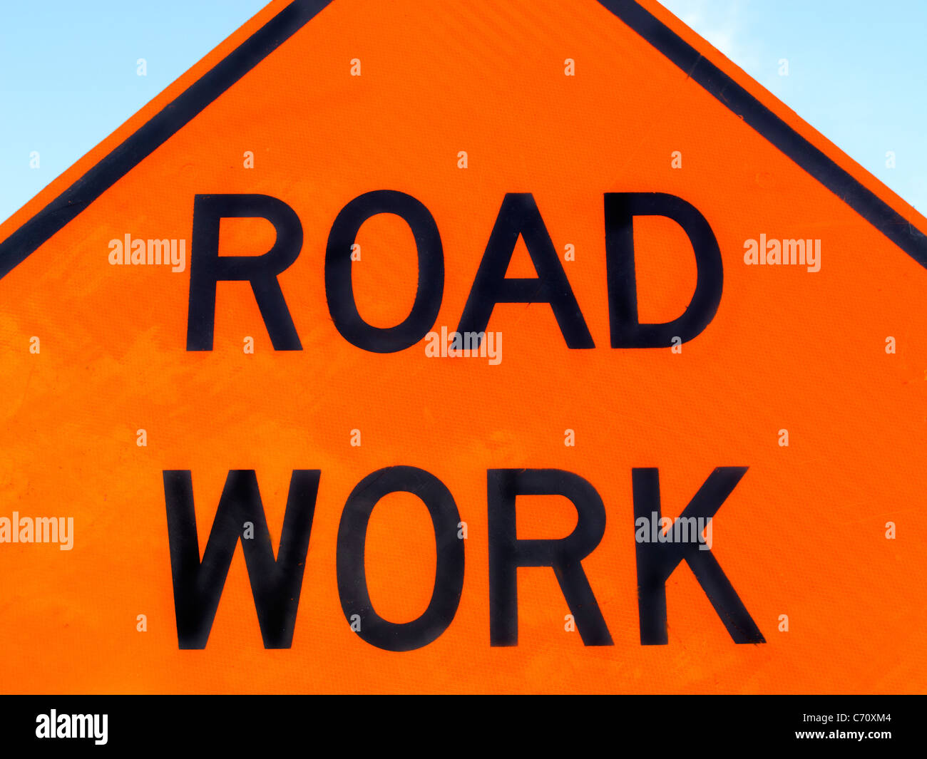 road work ahead sign Stock Photo - Alamy