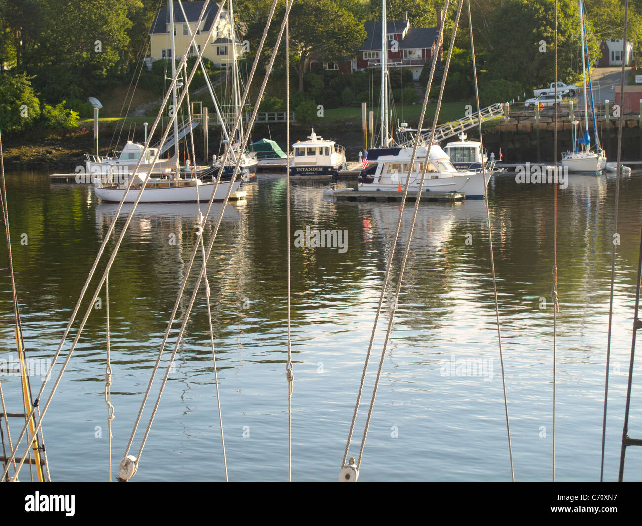 Camden harbor in Maine Stock Photo - Alamy