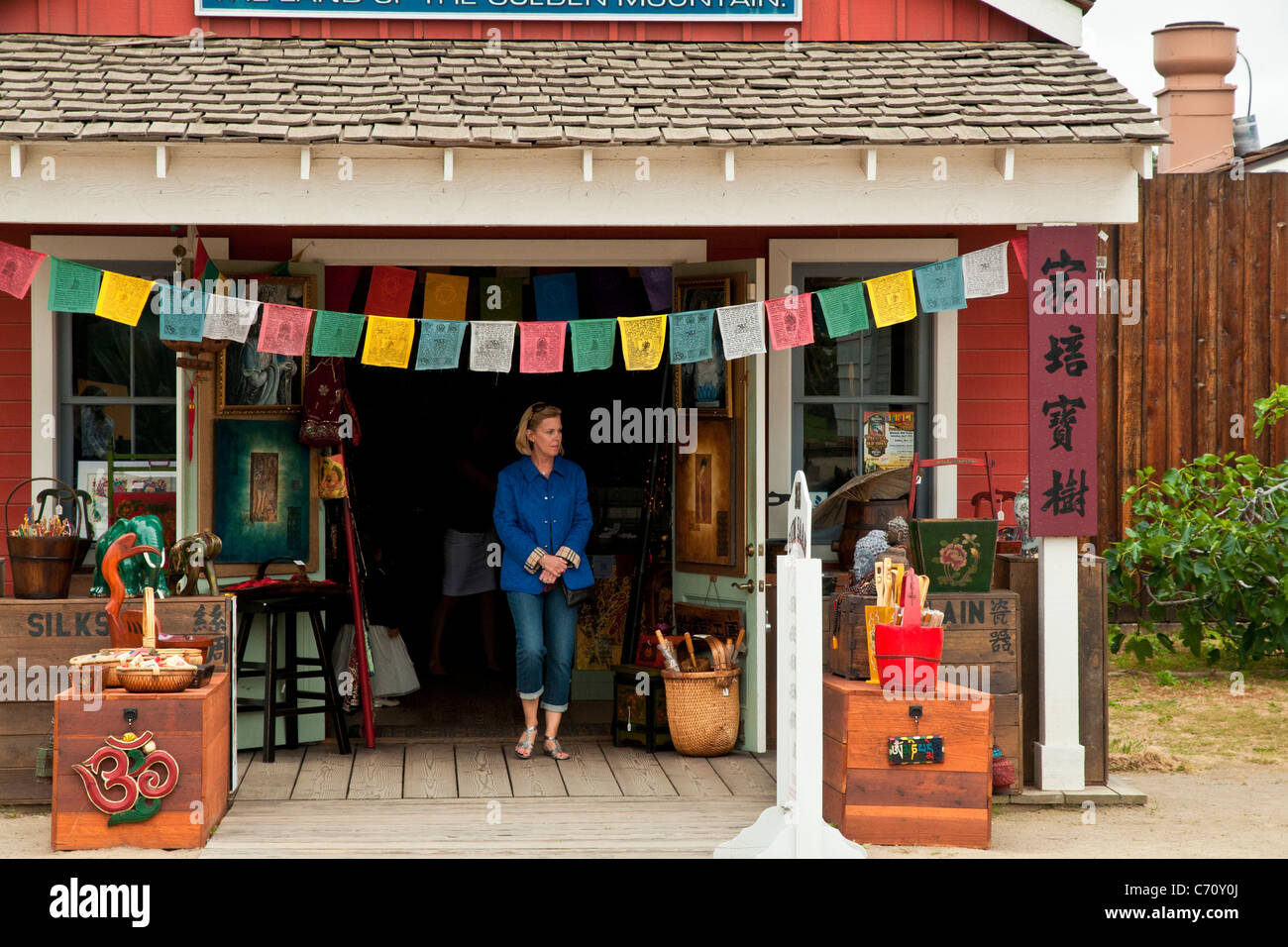 Shopper entering store in Old Town San Diego Stock Photo - Alamy