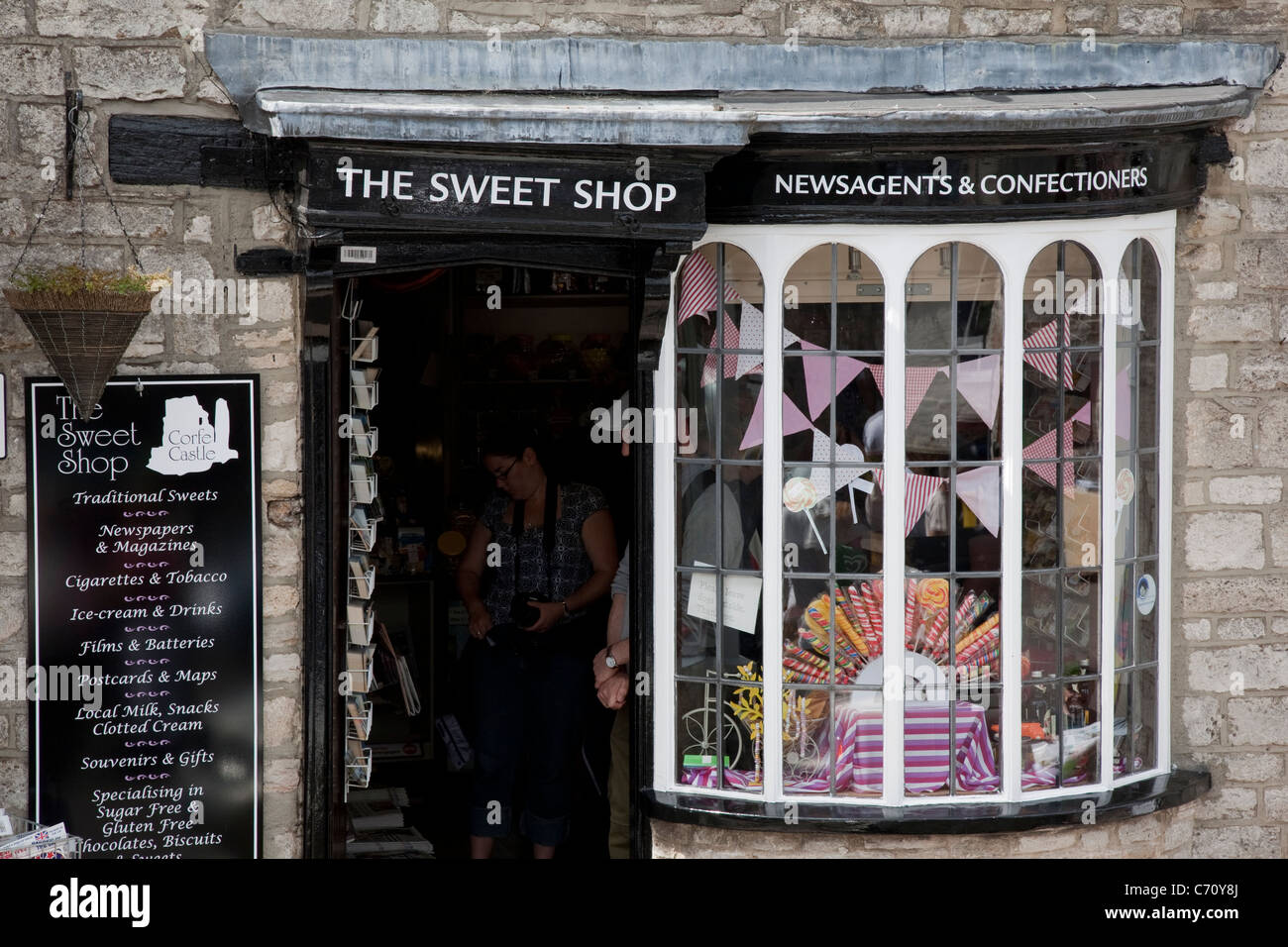 The Sweet Shop at Corfe Castle, Dorset, England, UK Stock Photo - Alamy