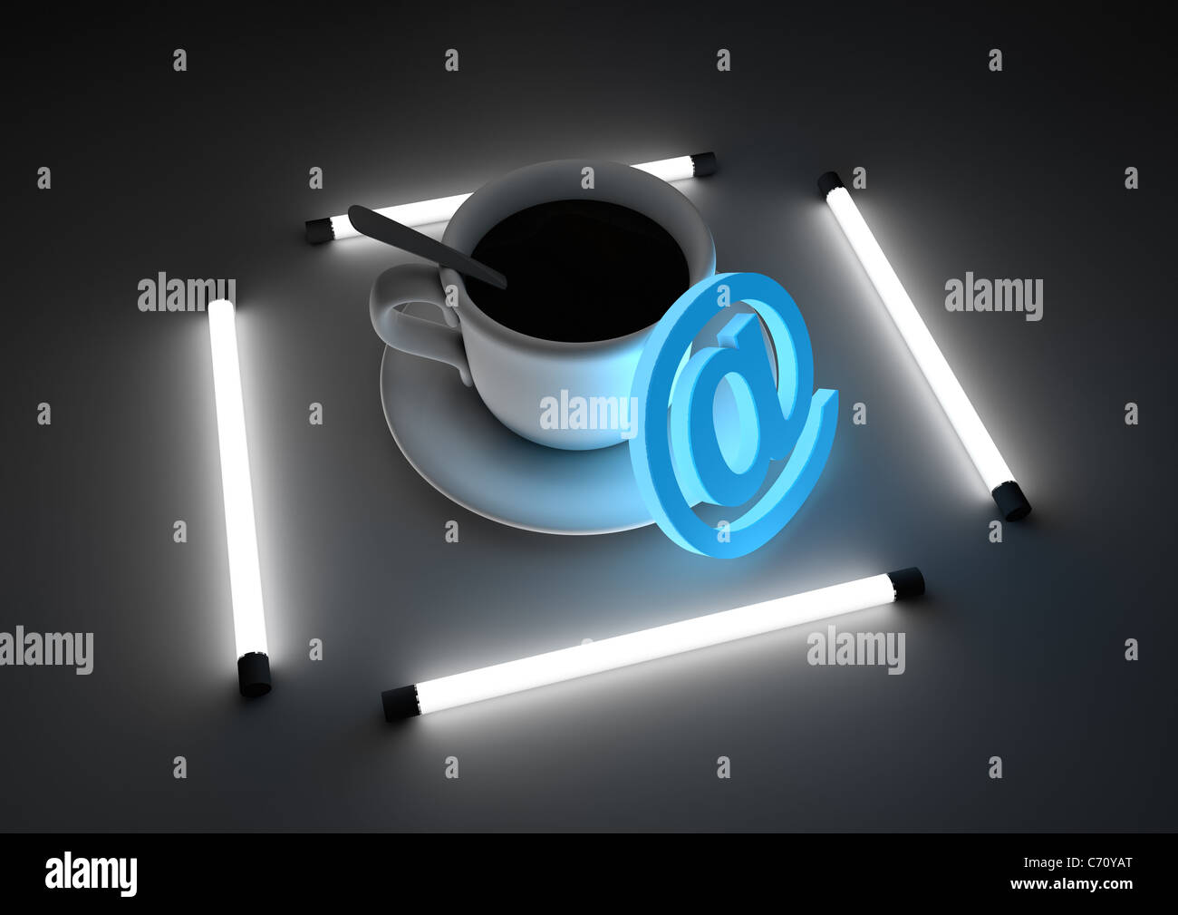 internet cafe concept Stock Photo - Alamy