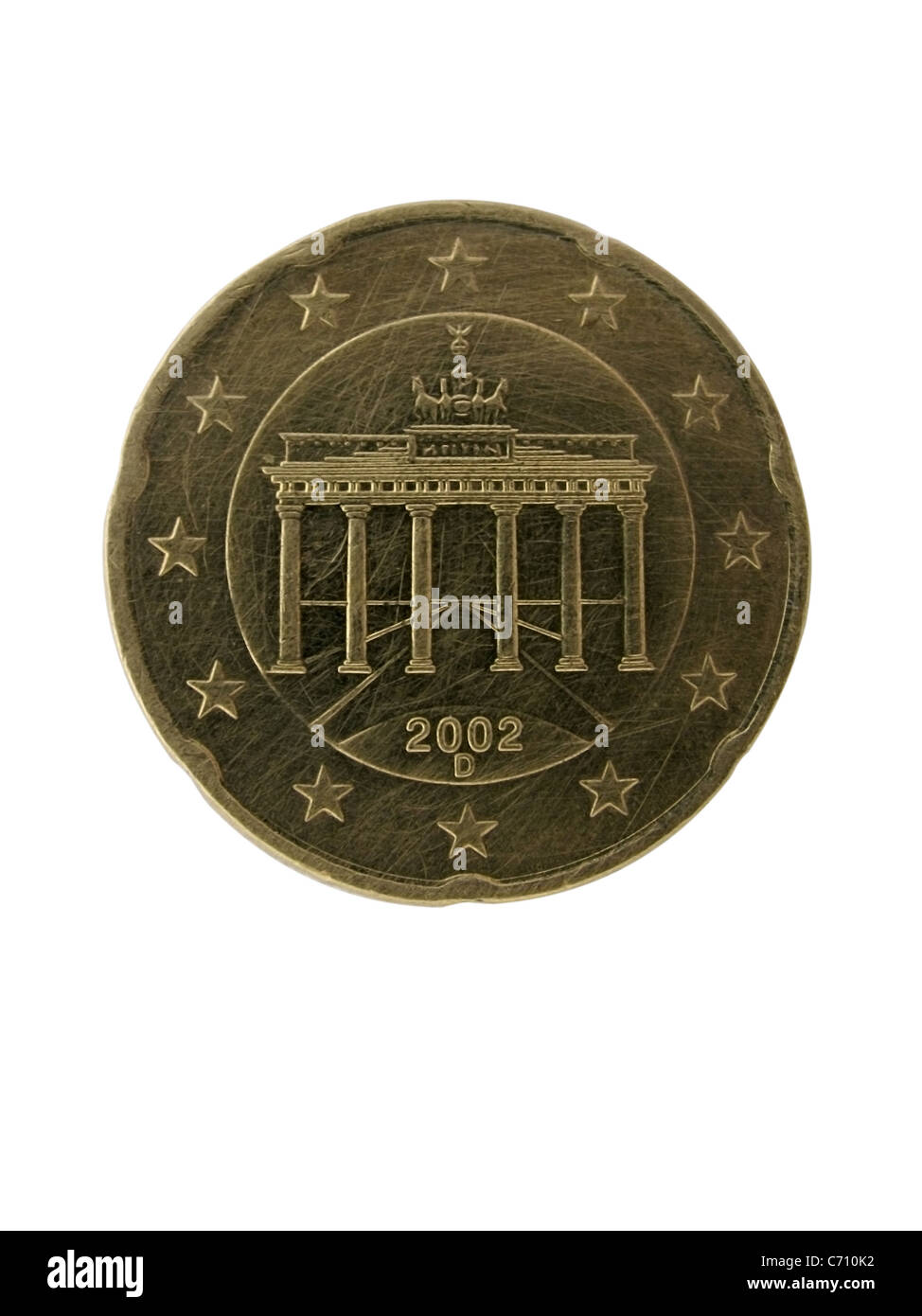 one euro coin isolated on white Stock Photo - Alamy