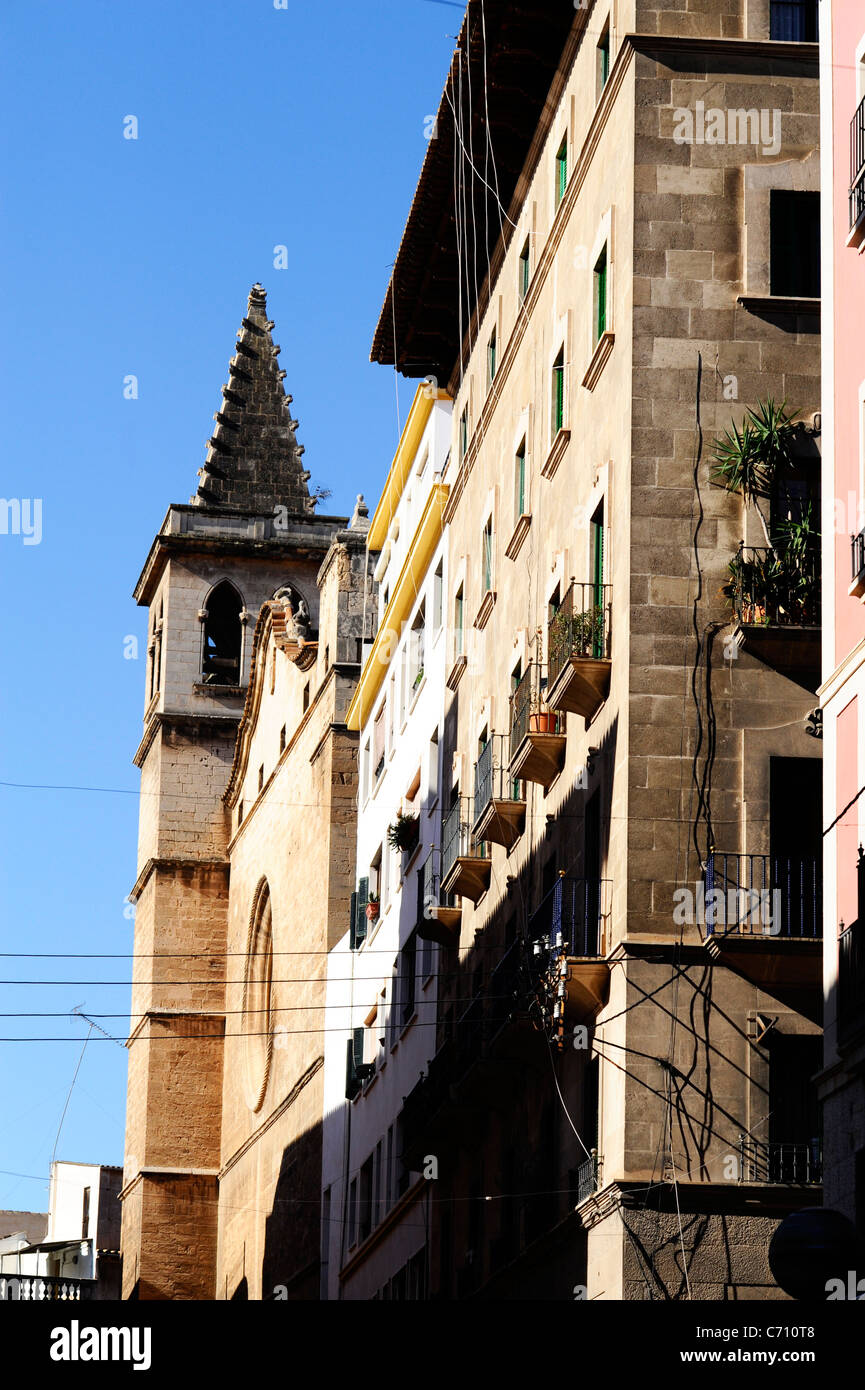 Old Spanish stone buildings at Palma, Mallorca Stock Photo - Alamy