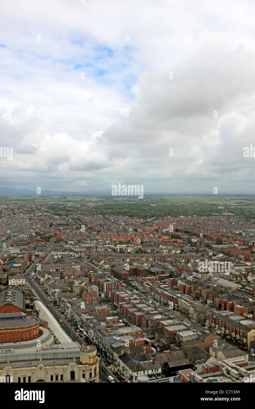 Birds eye View of Blackpool from the top of the Tower Stock Photo - Alamy