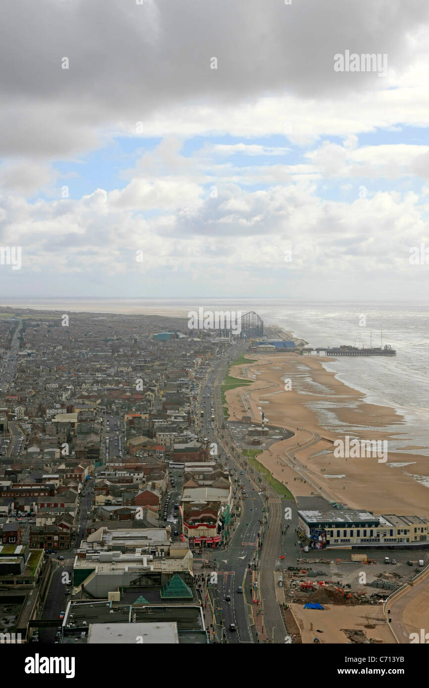 Birds eye View of Blackpool from the top of the Tower Looking ...