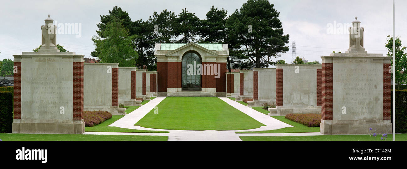 Dunkirk Memorial in Northern France. WW1 and WW2 Cemeteries maintained ...