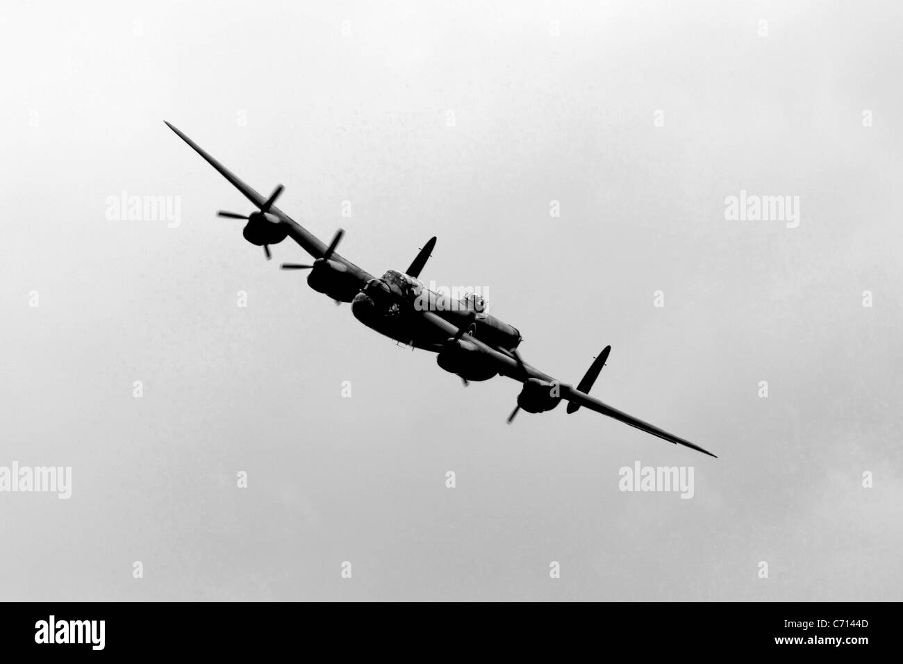 Ww2 era british avro lancaster bomber aircraft Black and White Stock ...