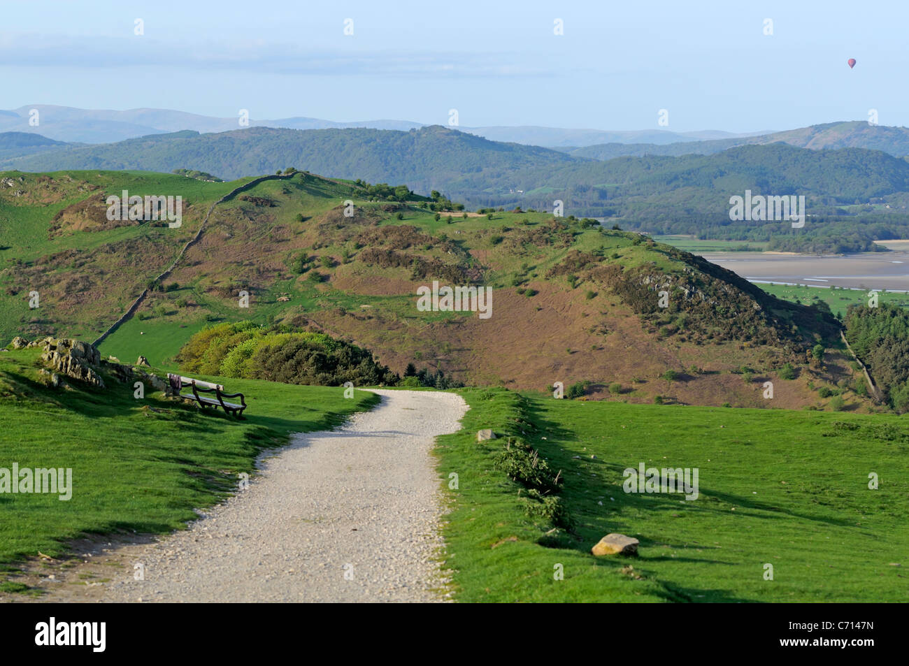 View from the Sir John Barrow Monument near Ulverston Lake District ...