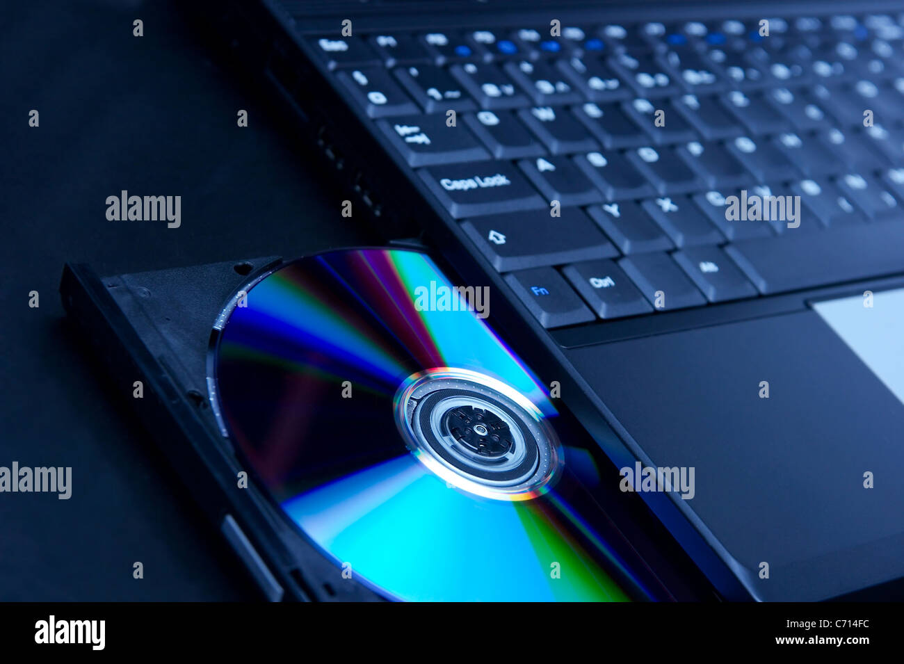 Laptop with open CD tray Stock Photo - Alamy