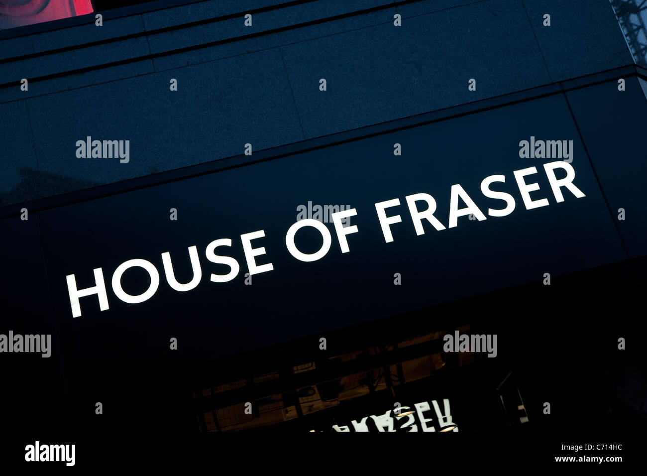 House of Fraser Logo on Shop Front in Oxford Street, West End ...