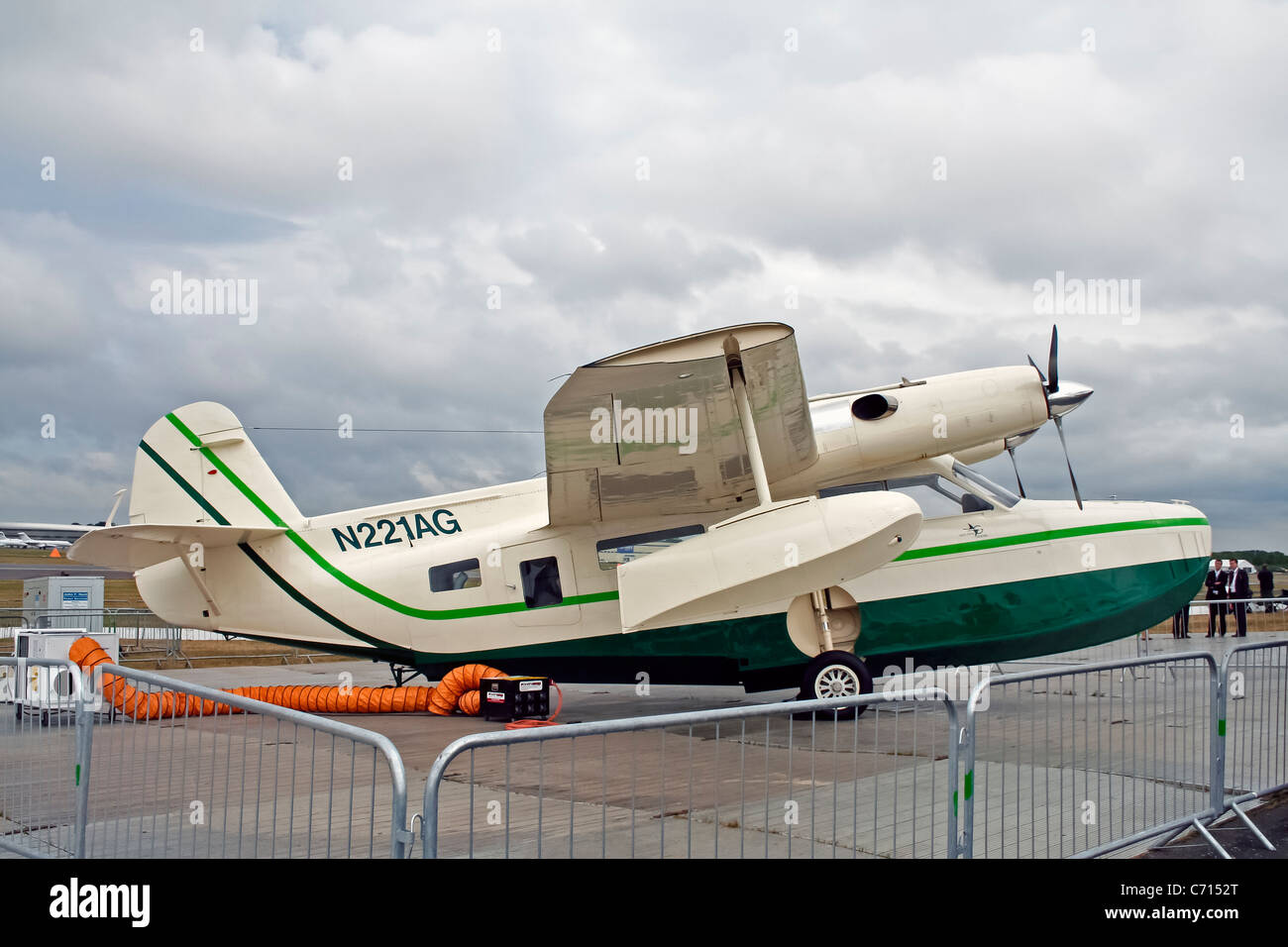 Grumman G-21G Turbo Goose - N221AG at the Farnborough International ...