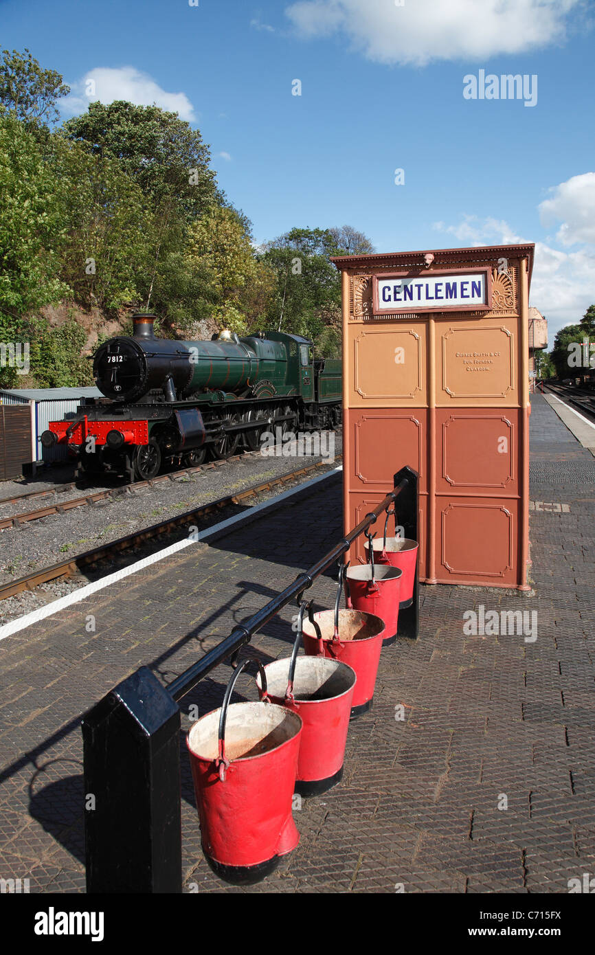 PISSOIR ON THE SEVERN VALLEY RAILWAY. BEWDLEY STATION. WORCESTERSHIRE ...