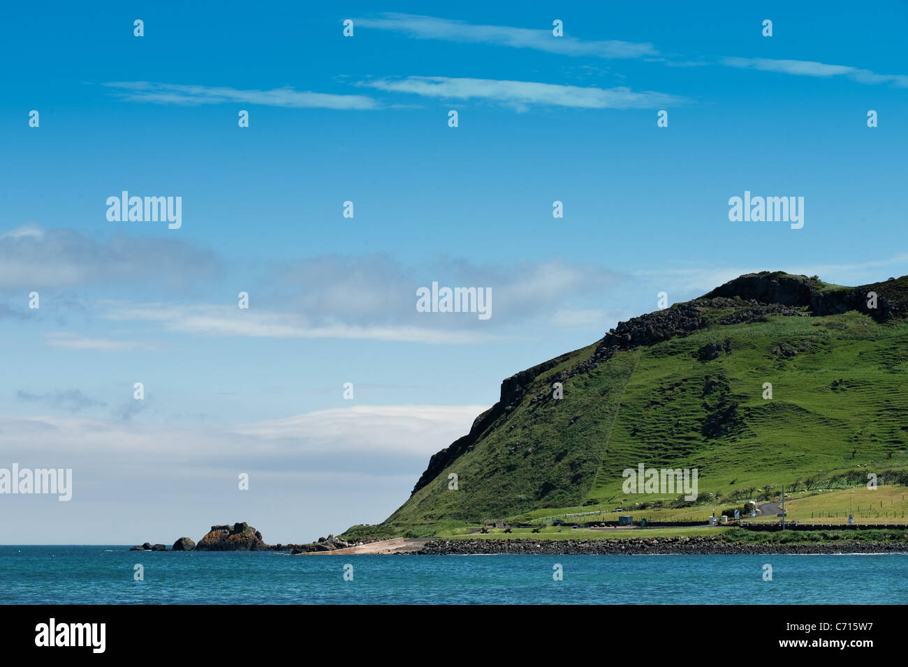 Ballygally Head. So named because the headland is shaped like a face ...