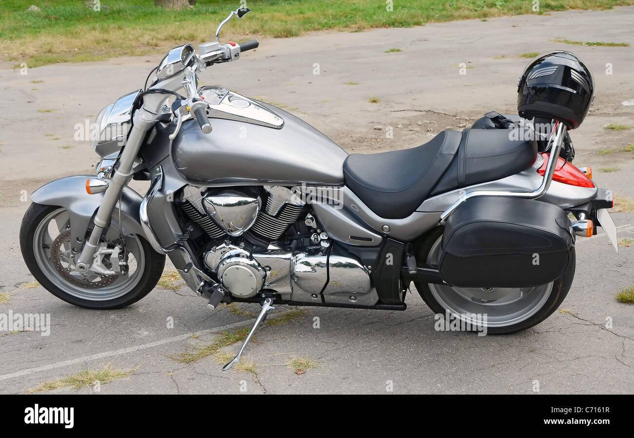 silver motor cycle Stock Photo - Alamy