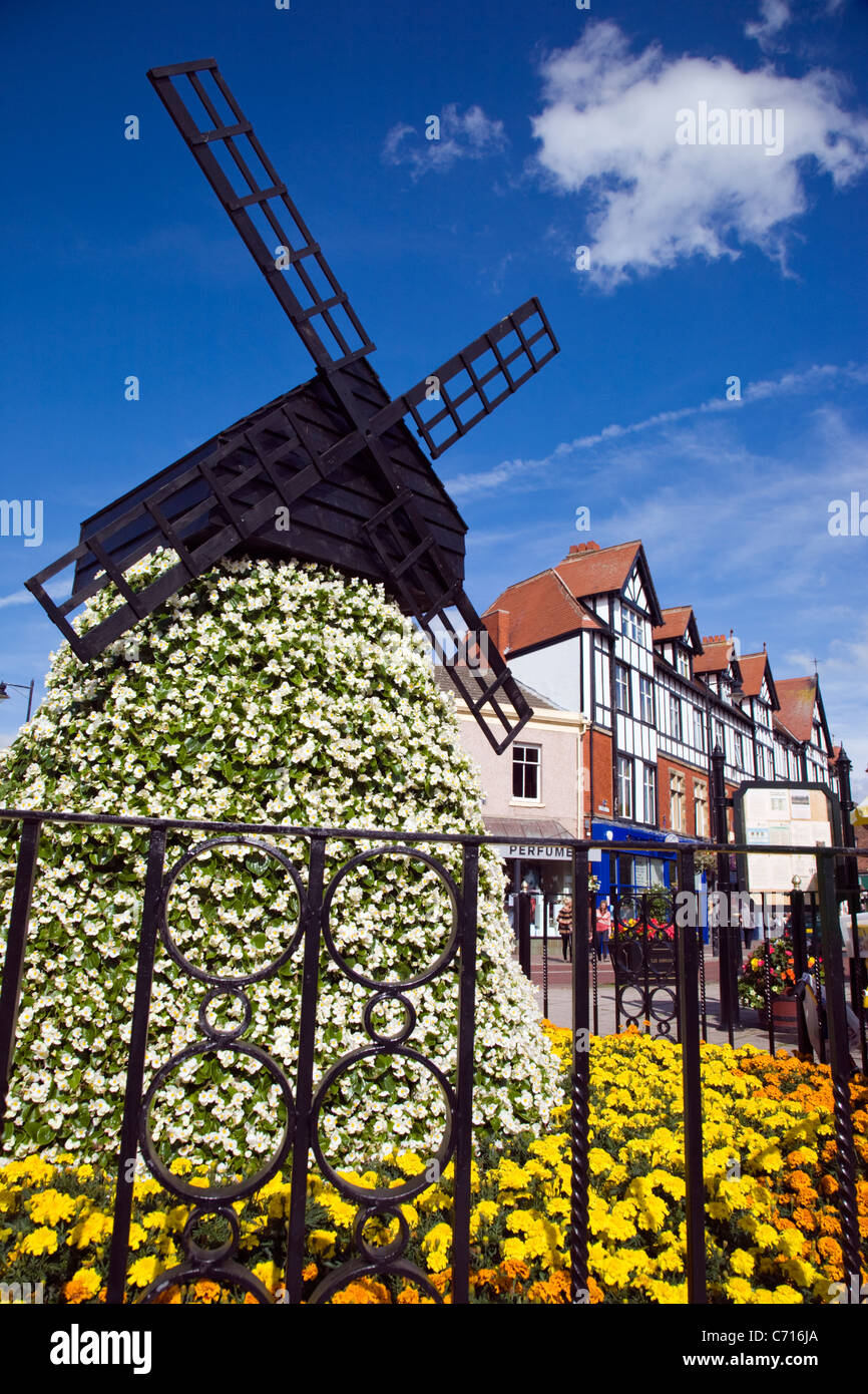 Floral display of Lytham windmill in the Piazza on Clifton Street Stock ...