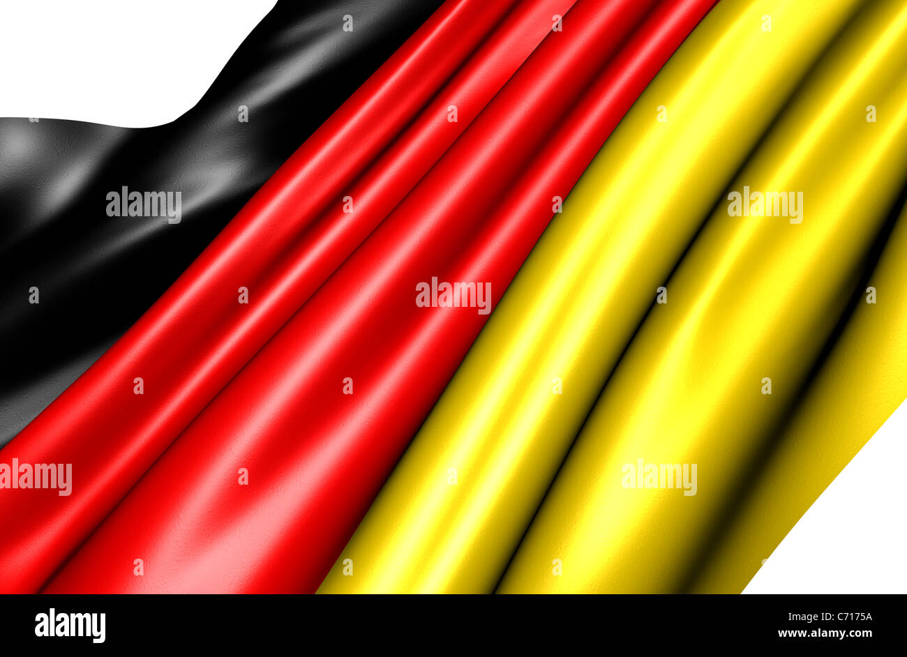 Flag of Germany against white background. Close up Stock Photo - Alamy