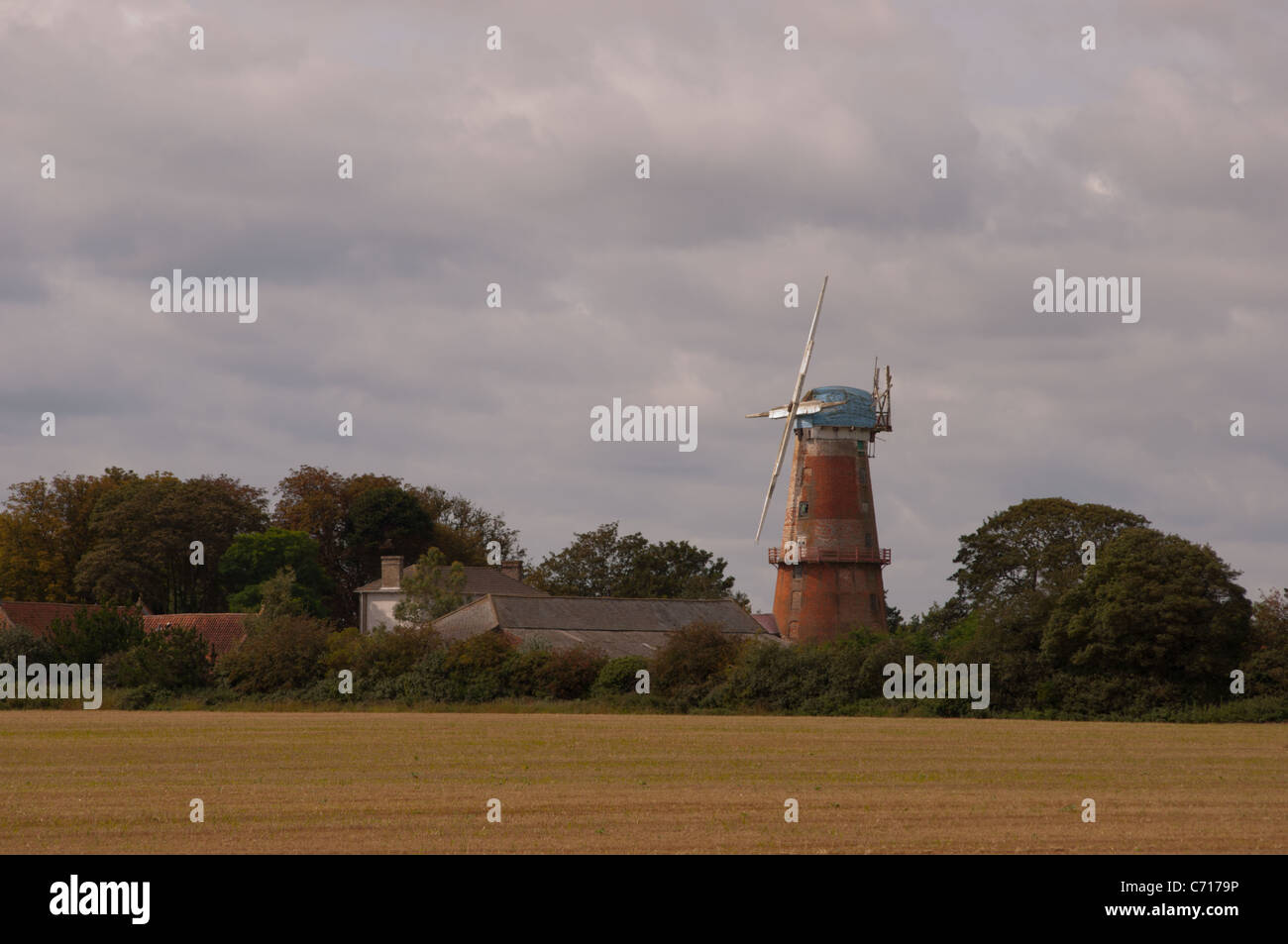 Sutton corn windmill Norfolk Stock Photo - Alamy