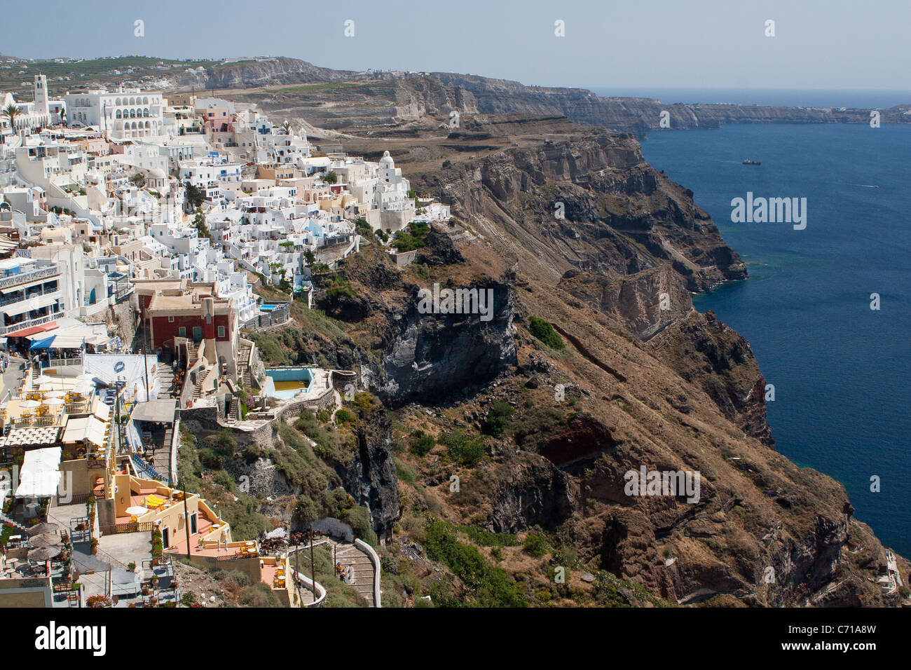 Fira and the cliff edged Caldera, Santorini, Greece Stock Photo - Alamy