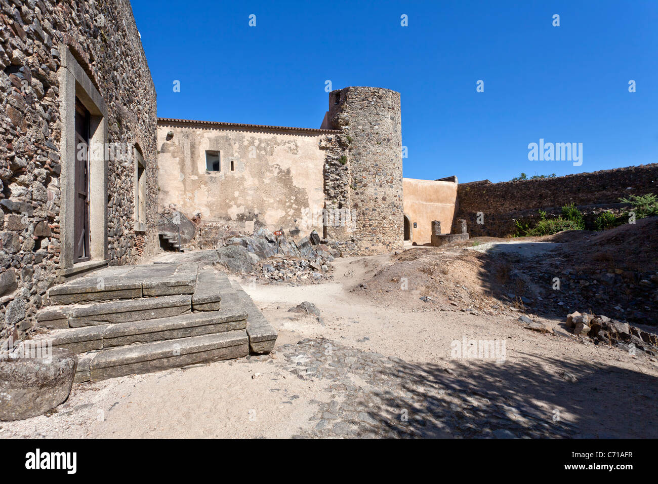 Interior of the medieval Castelo de Vide Castle. Castelo de Vide ...