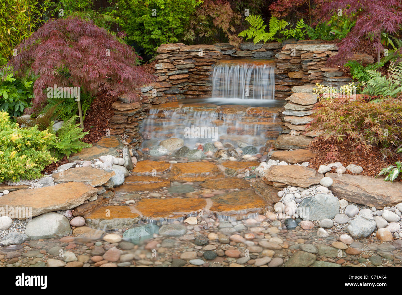 Garden waterfall feature hi-res stock photography and images - Alamy