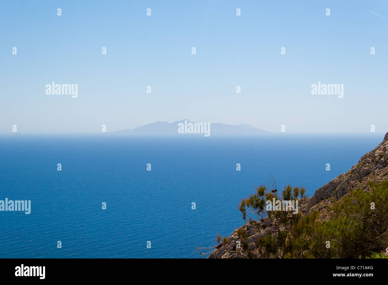 Greek Islans of Anafi, seen from Messa Vouno / Ancient Thira on ...